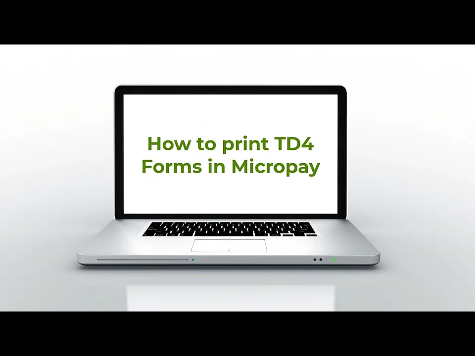 Printing TD4 Form