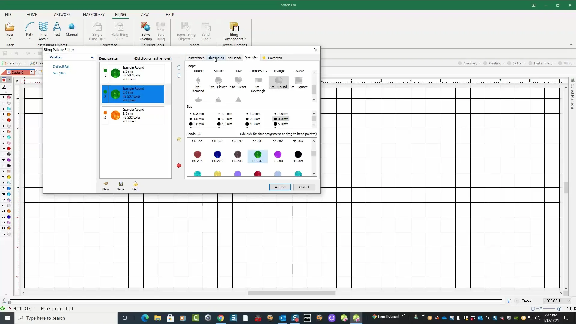 Preparing to Create a Bling Design