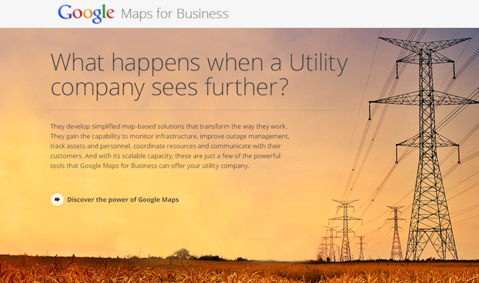 GOOGLE MAPS FOR BUSINESS / Utilities