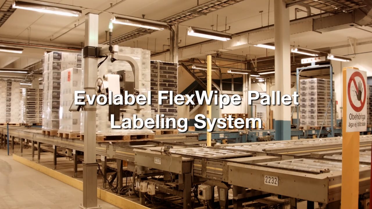 Evolabel FlexWipe Pallet Labelling System in Action on Vimeo