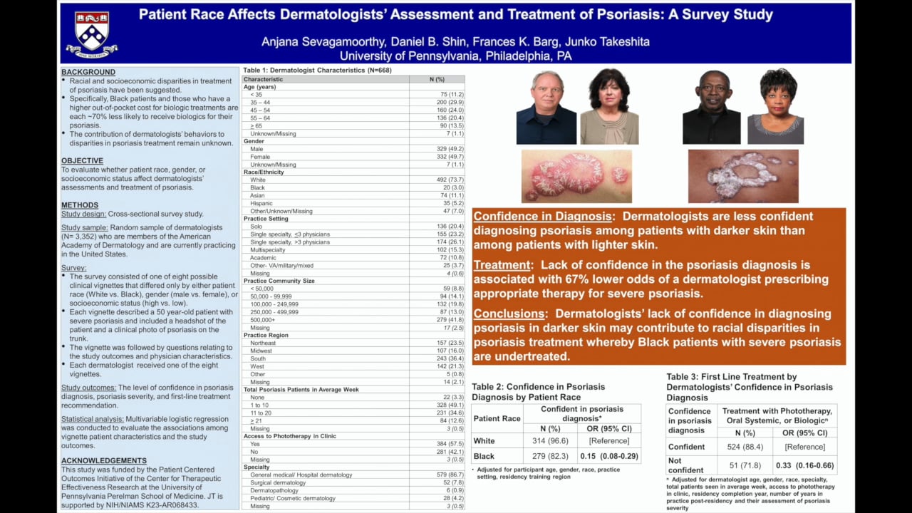 Dermatologists’ Assessment and Treatment of Psoriasis Differ by Race on ...