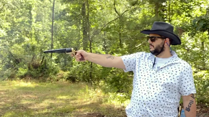 Shooting Pietta 1851 Colt Navy Revolver - Slo-mo! on Vimeo