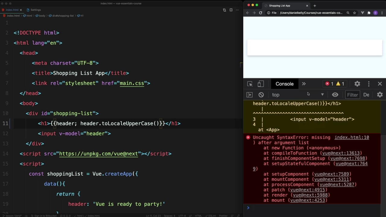Vue.js 3 template Syntax and Expressions - A Vue.js Lesson From... Vue.js 3 template Syntax and Expressions - A Vue.js Lesson From...