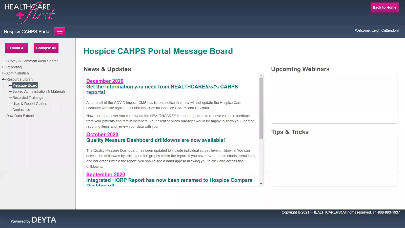 Hospice CAHPS Survey And Comment Alert Search 2-25-21 on Vimeo