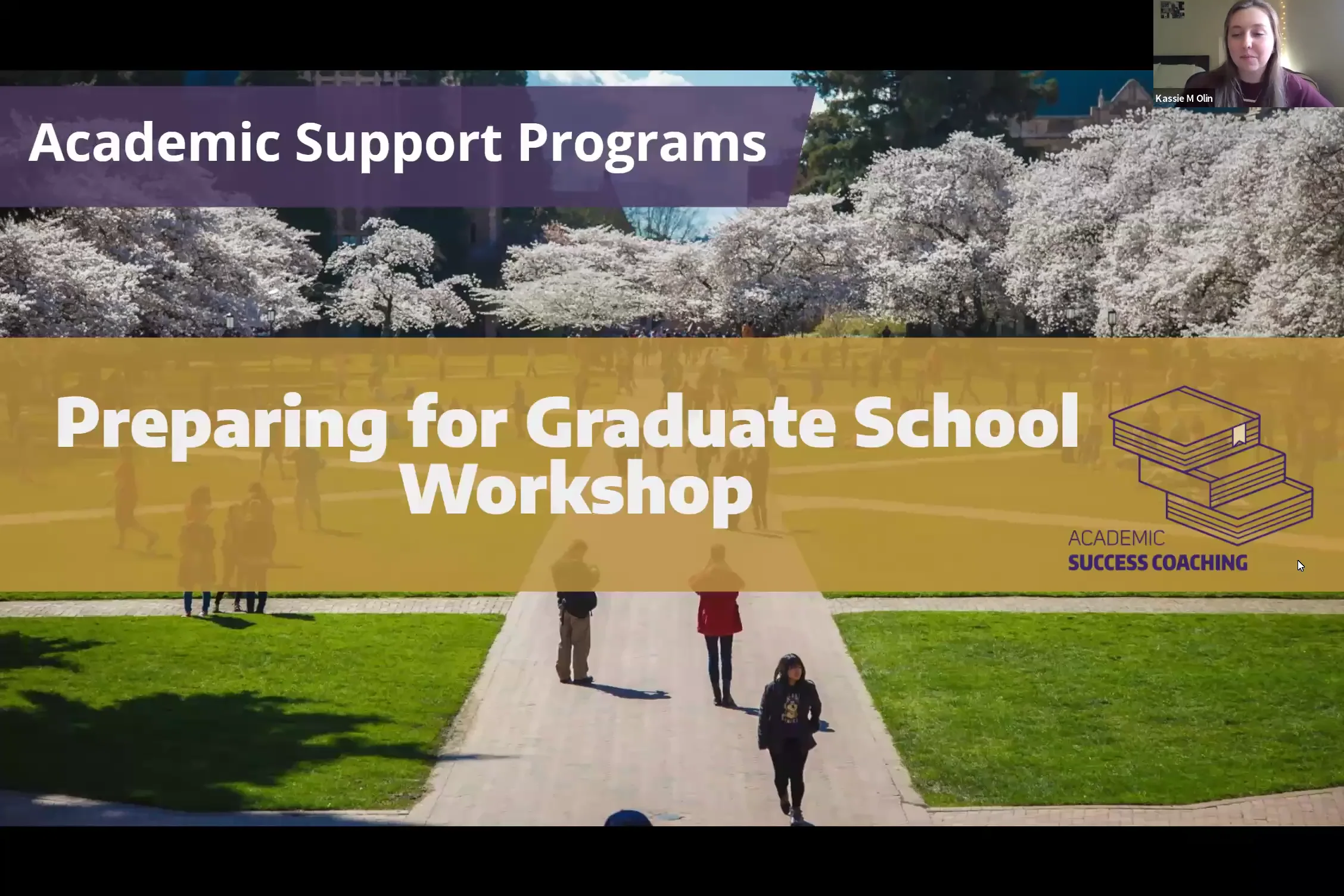 Preparing for Graduate School Workshop