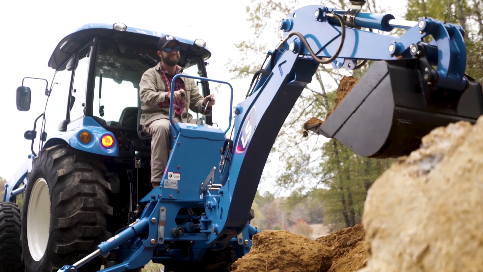 LS Tractor Backhoe on Vimeo