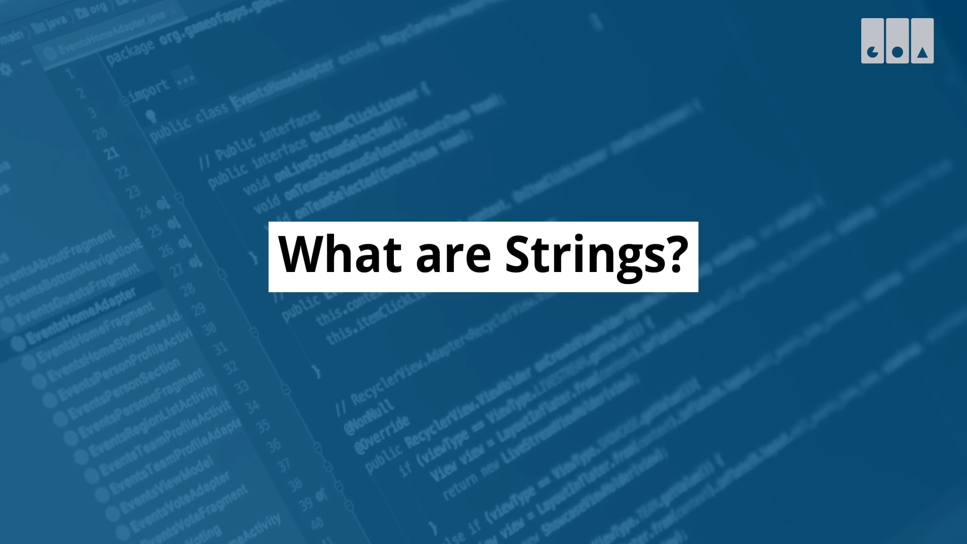 Introduction to Strings (Java) on Vimeo