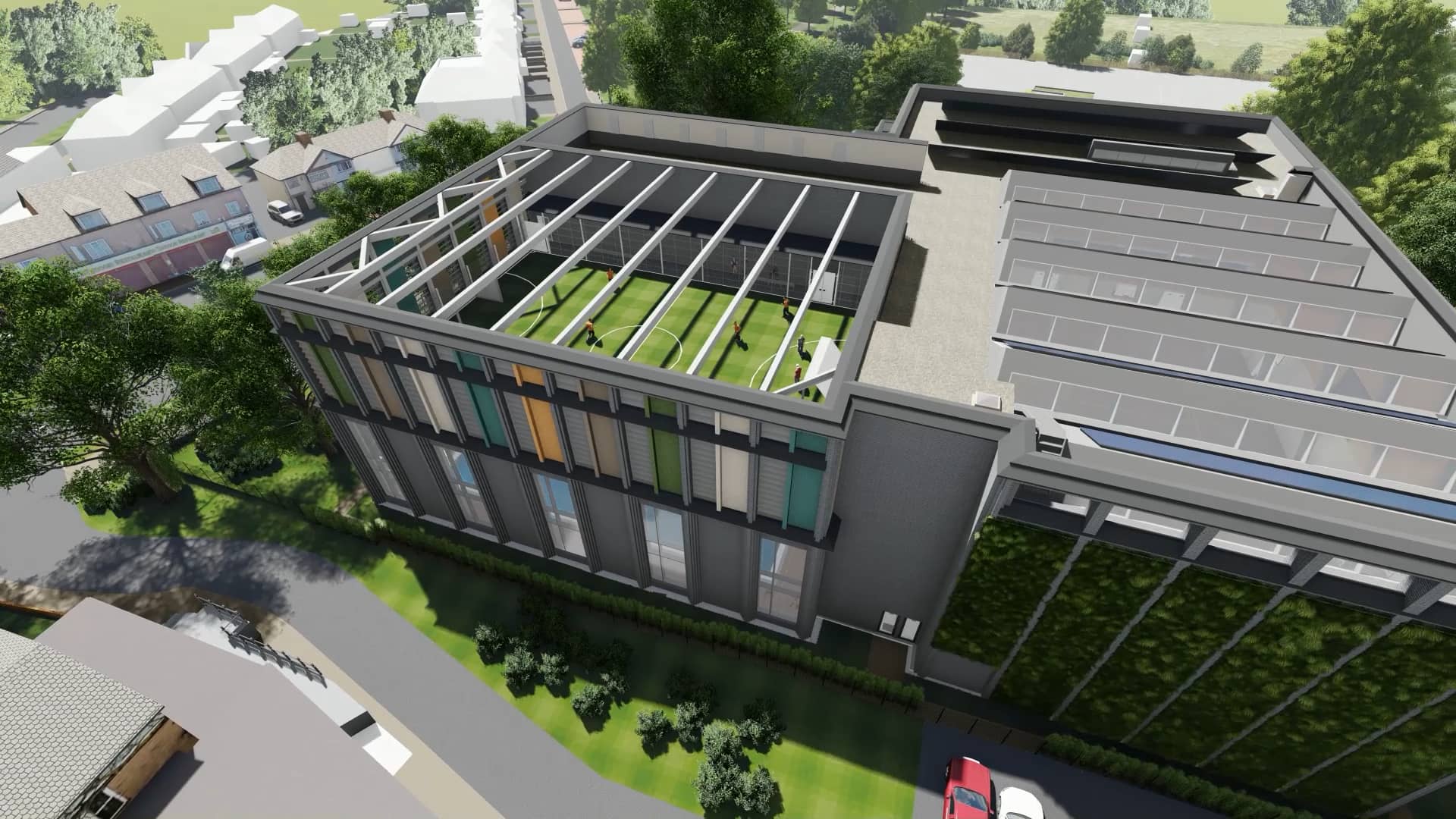 West Drayton Leisure Centre - Roof Top Sports Pitch on Vimeo