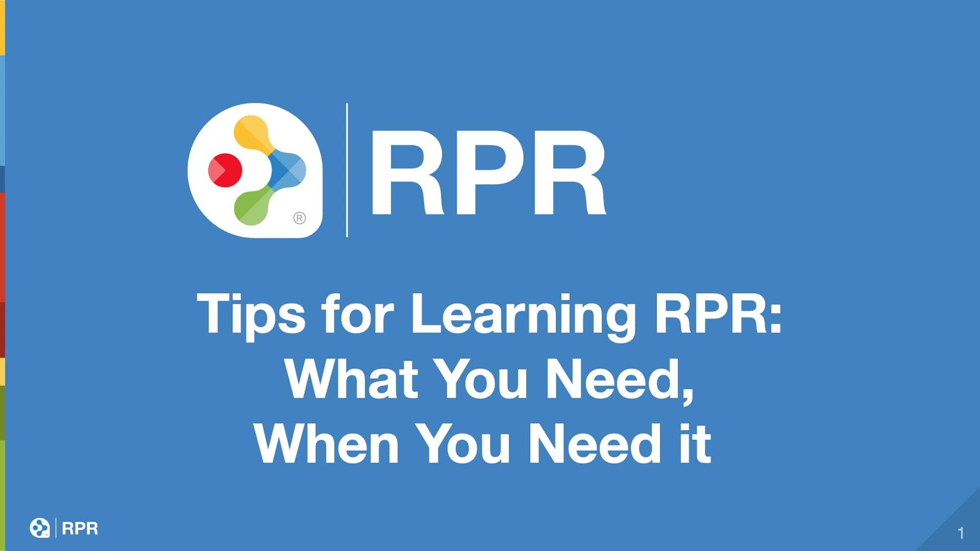 Tips for Learning RPR: What You Need, When You Need it on Vimeo