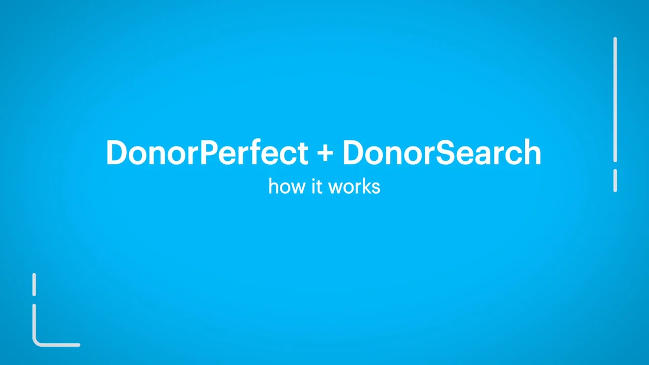 DonorPerfect + DonorSearch: How It Works
