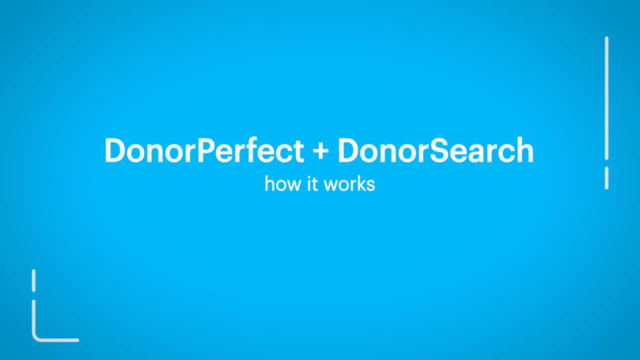 DonorPerfect + DonorSearch: How It Works on Vimeo