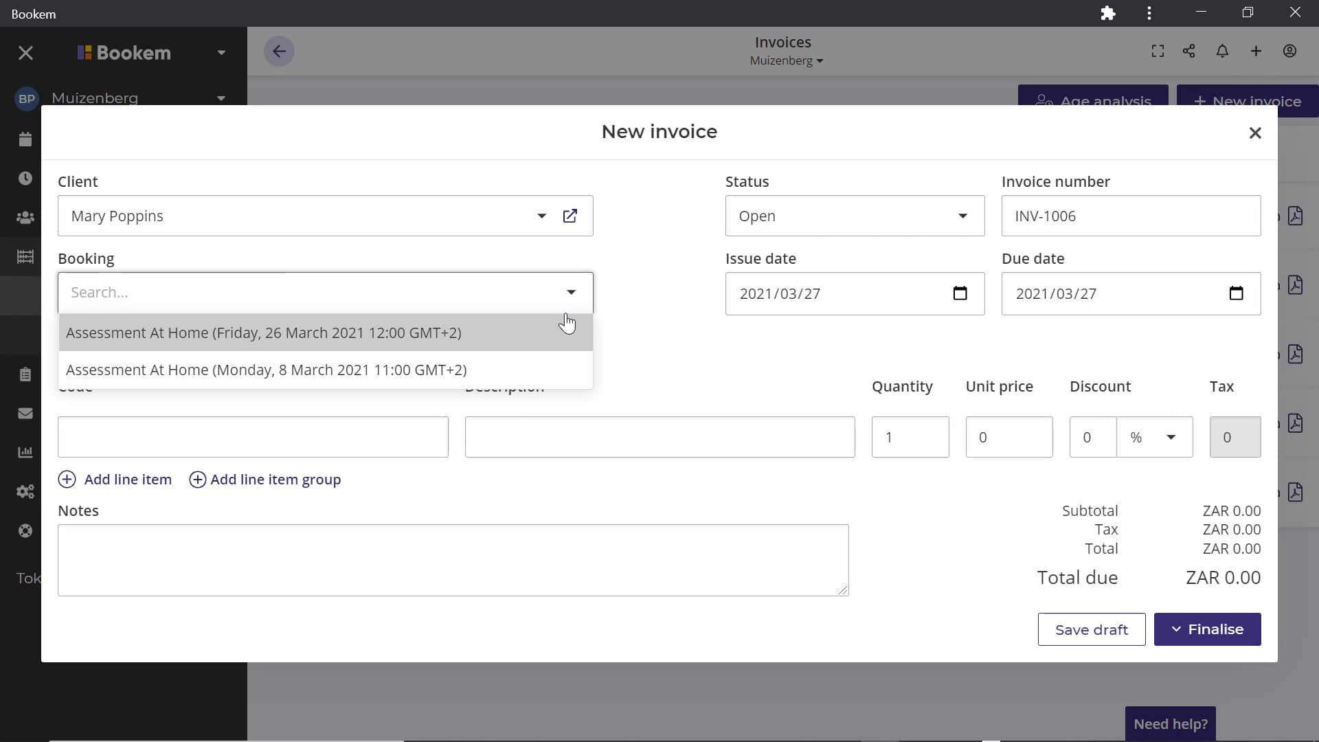 How to generate an invoice from Accounts on Vimeo