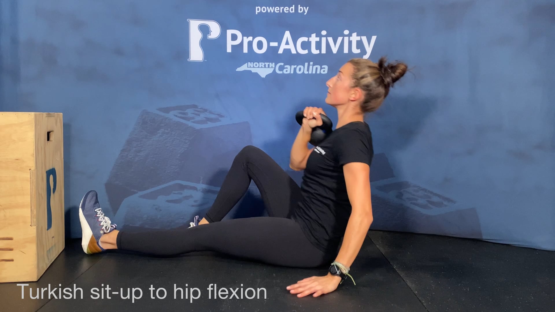 Turkish sit-up + OH press + hip flexion