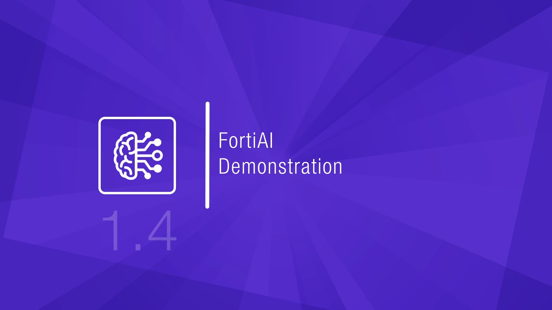 FortiAI 1.4 Demonstration on Vimeo