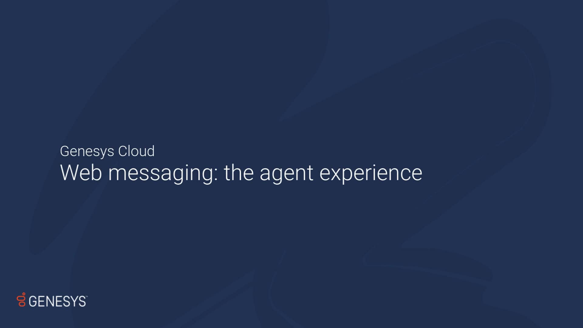 Genesys Cloud: Web messaging: the agent experience on Vimeo