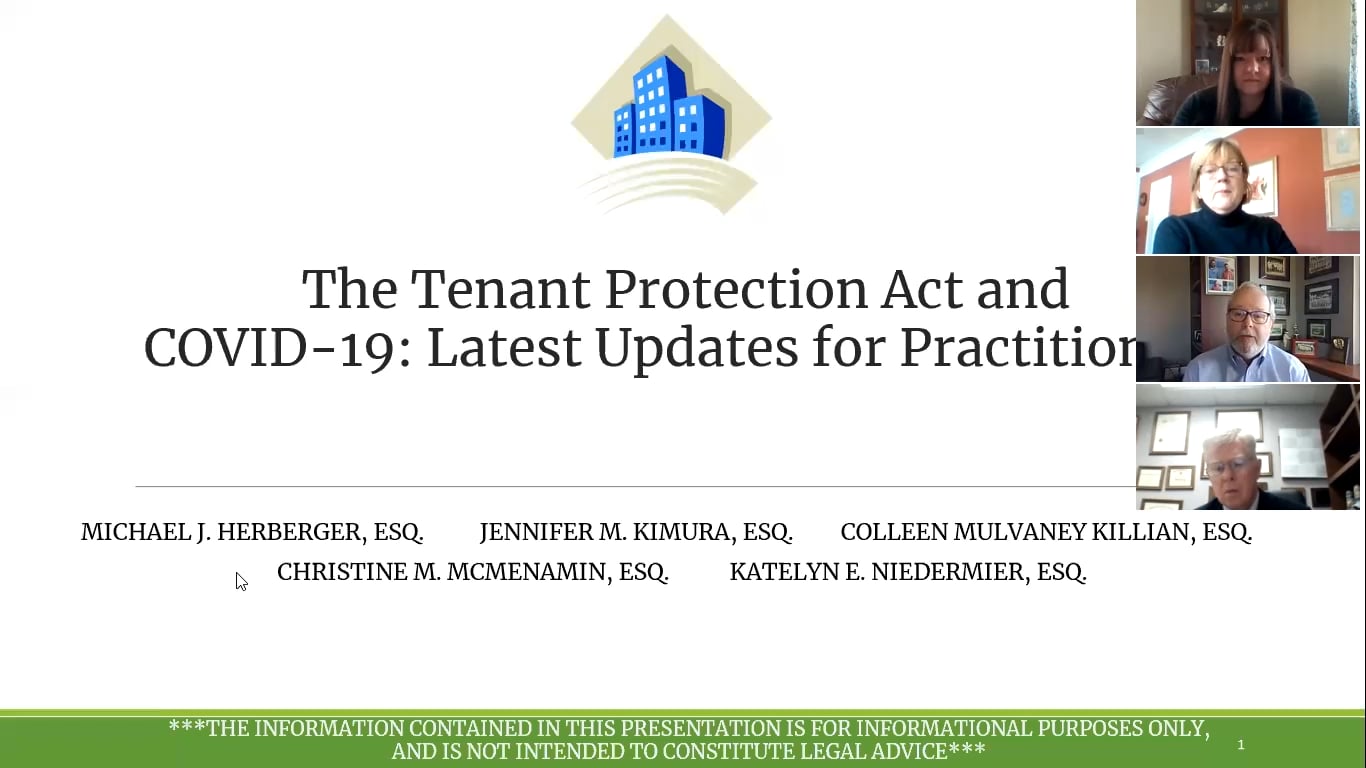 Watch #2389 The Tenant Protection Act and COVID-19: Latest Updates for ...