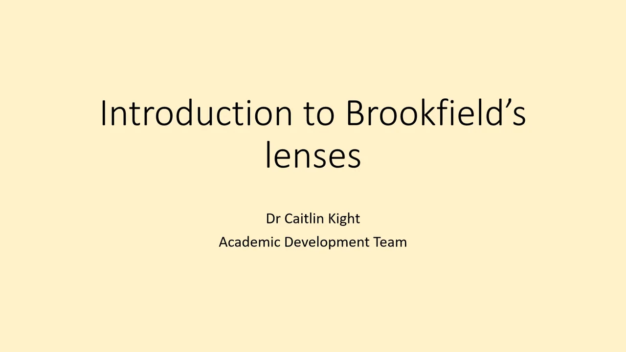 Dr Caitlin Kight - An Introduction to Brookfield’s Lenses.mp4 on Vimeo