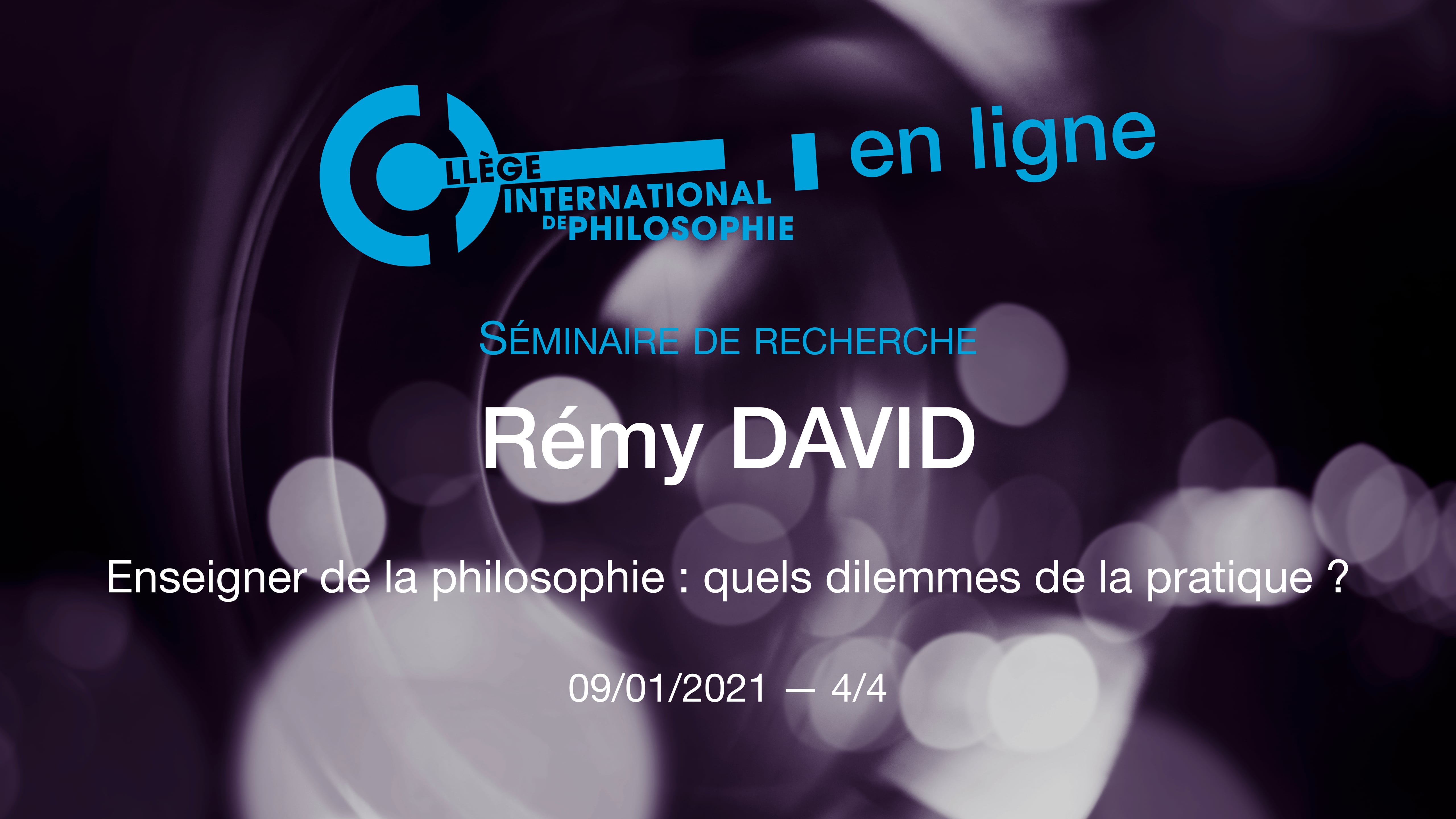 Séminaire Rémy David 2020-2021 S1 (4/4) on Vimeo