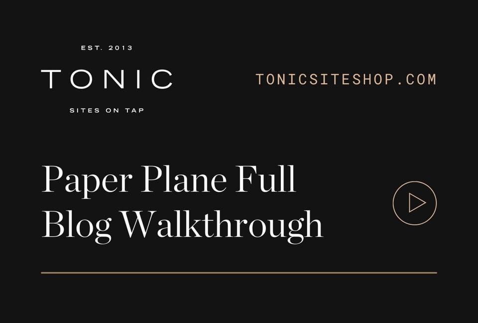 Paper Plane Tutorials | Tonic Site Shop