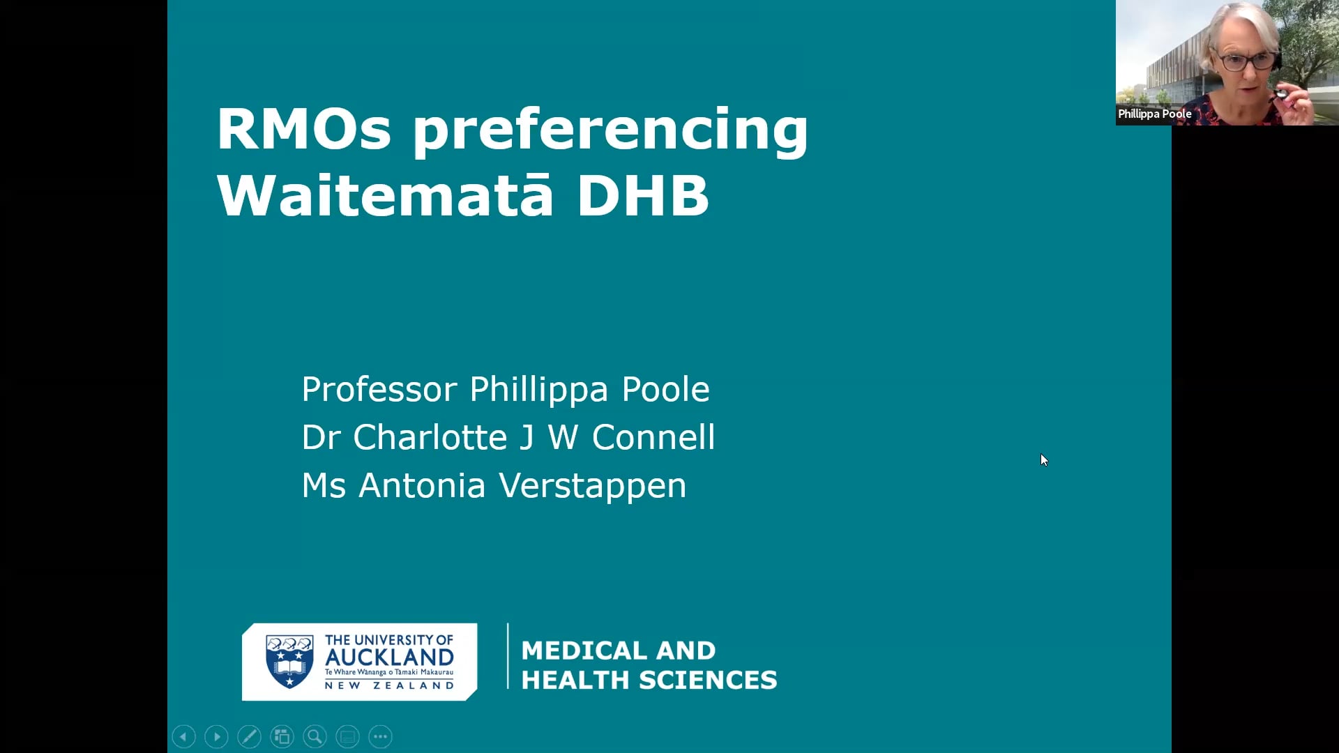 Prof Phillippa Poole - Workforce intentions of medical graduates on Vimeo