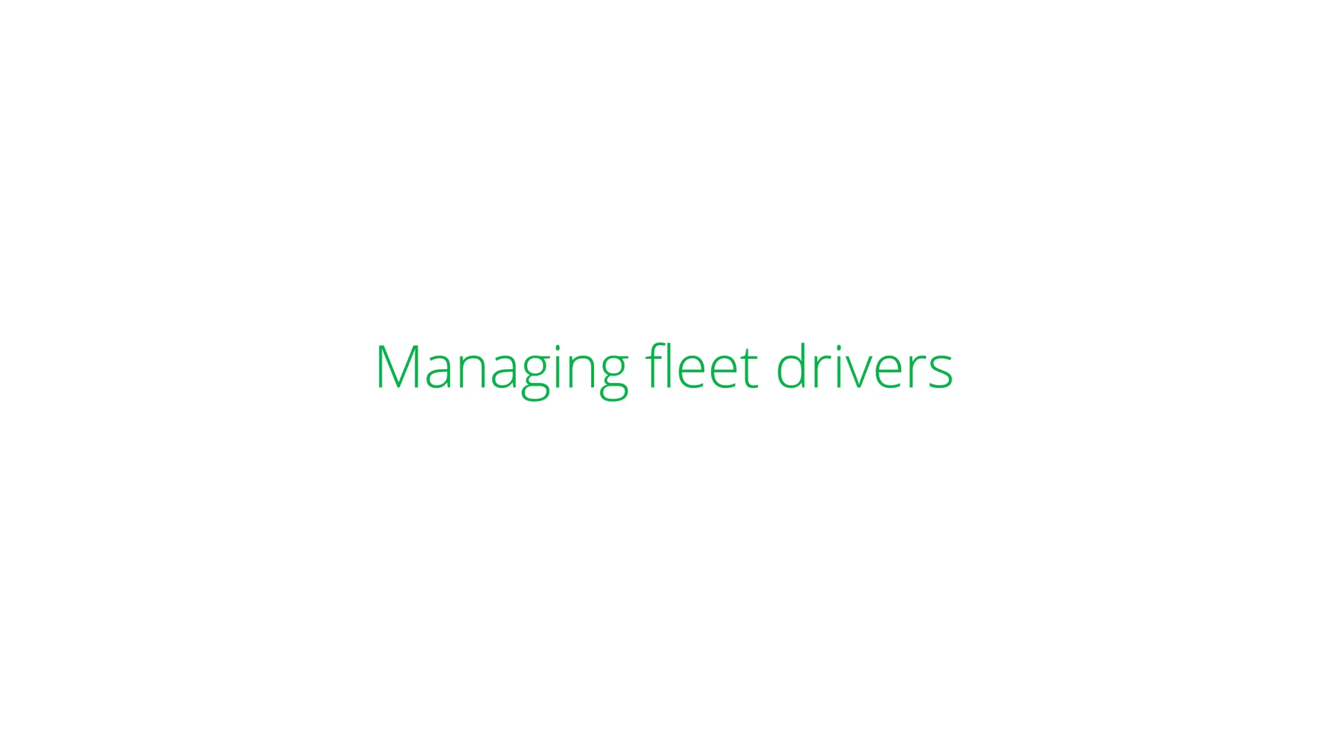 Managing fleet drivers | Lightfoot | Management Portal Guide on Vimeo