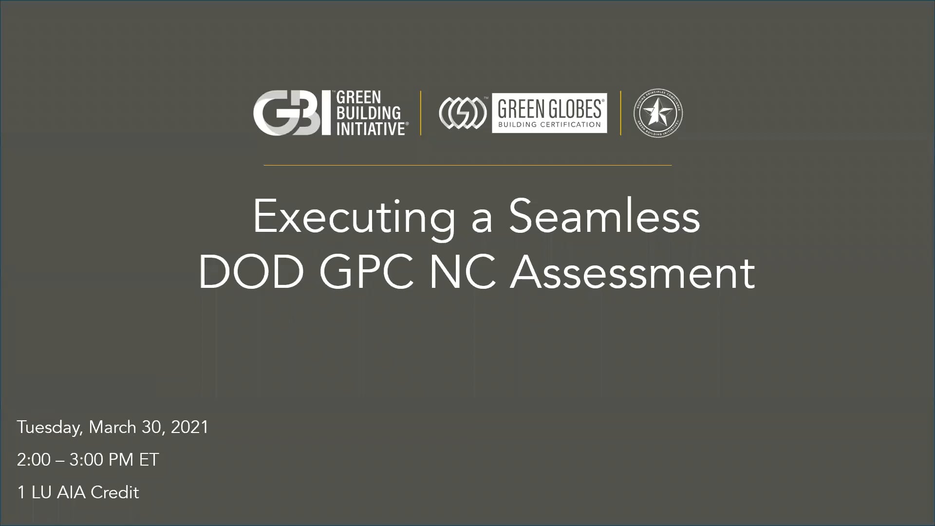 Webinar | Executing a Seamless DOD GPC NC Assessment | Recorded March ...