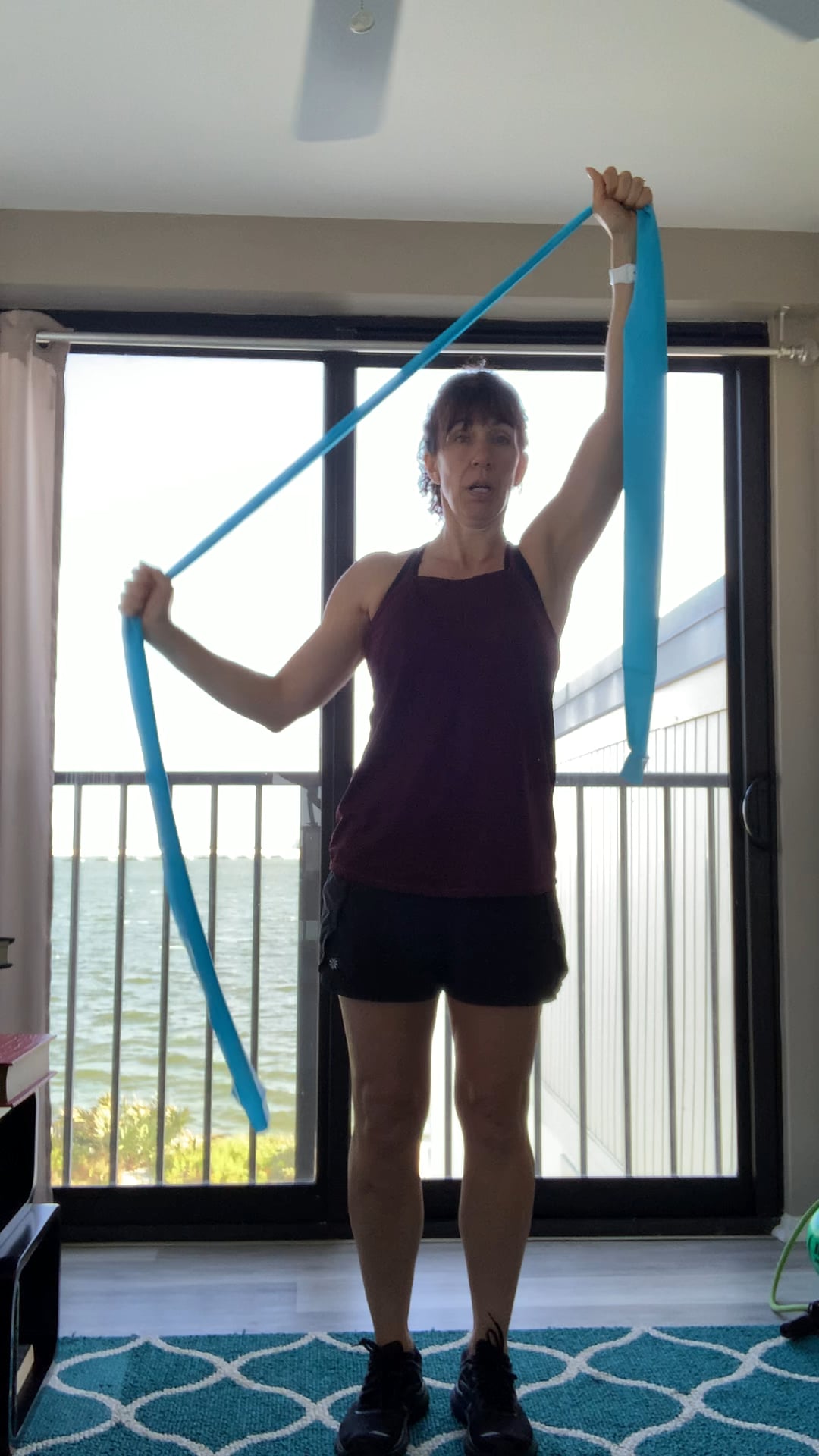 Upper body band workout demo- workout written in description on Vimeo