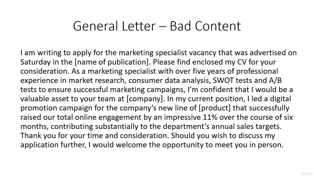 General Letter Examples