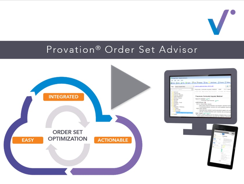 Provation Order Set Advisor [video] | Provation
