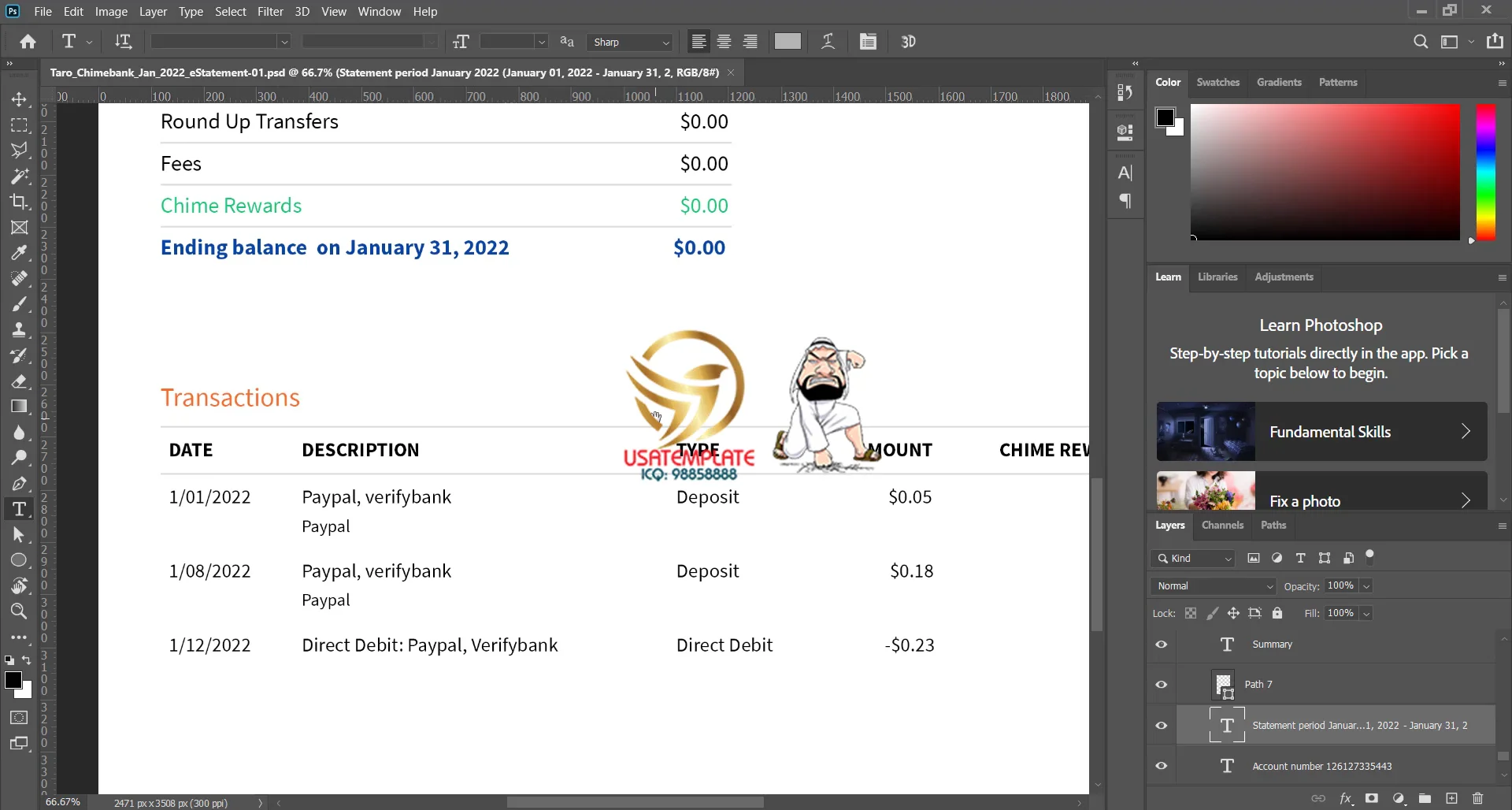 CHIME BANK PSD TEMPLATE on Vimeo