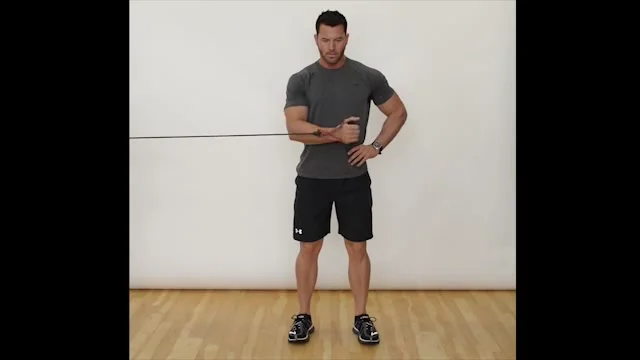 Shoulder Internal Rotation (Band) - Standing.mp4 on Vimeo
