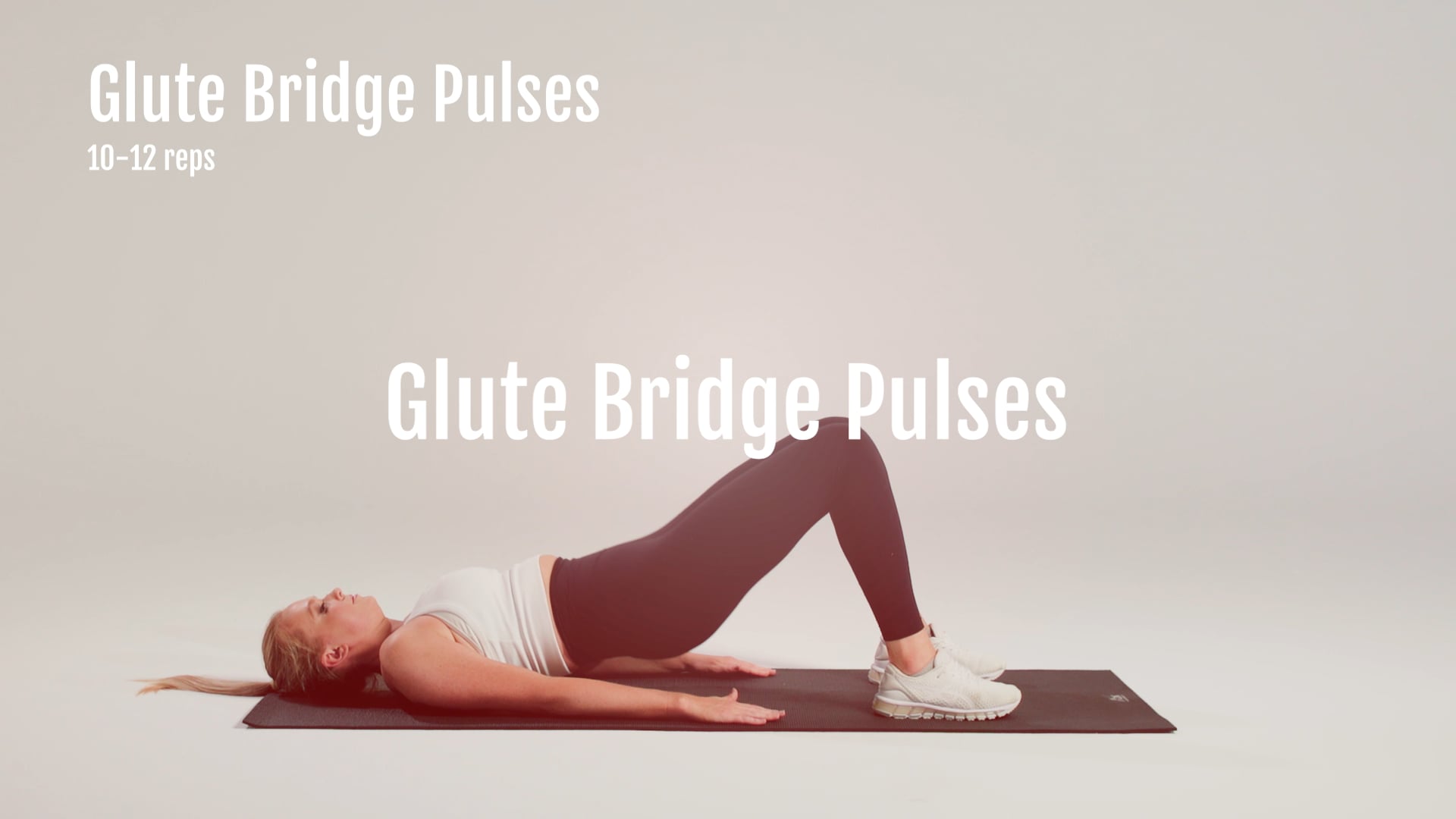 Glute Bridge Pulses on Vimeo