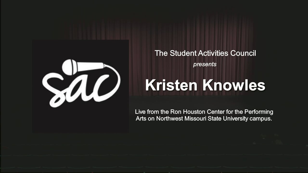 Student Activities Council Presents: Kristen Knowles on Vimeo