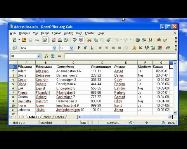 Skriv ut adress-etiketter med OpenOffice.org Calc som datakälla on Vimeo