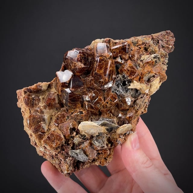 large Grossular Garnet plate (RARE California) Bob Reynolds Coll ...