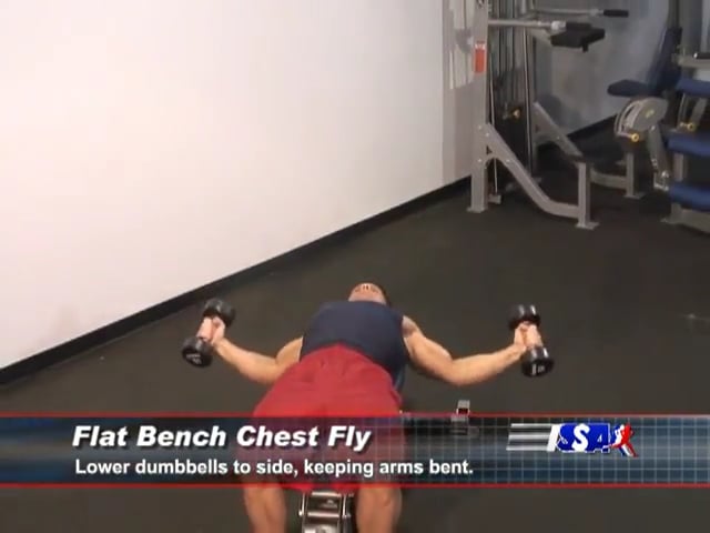 Flat bench chest fly - ISSAtrainercom