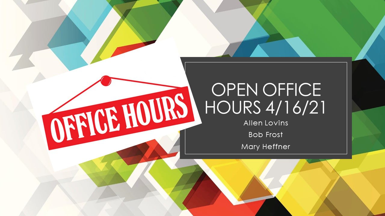 Open Office Hours April 16,2021 on Vimeo