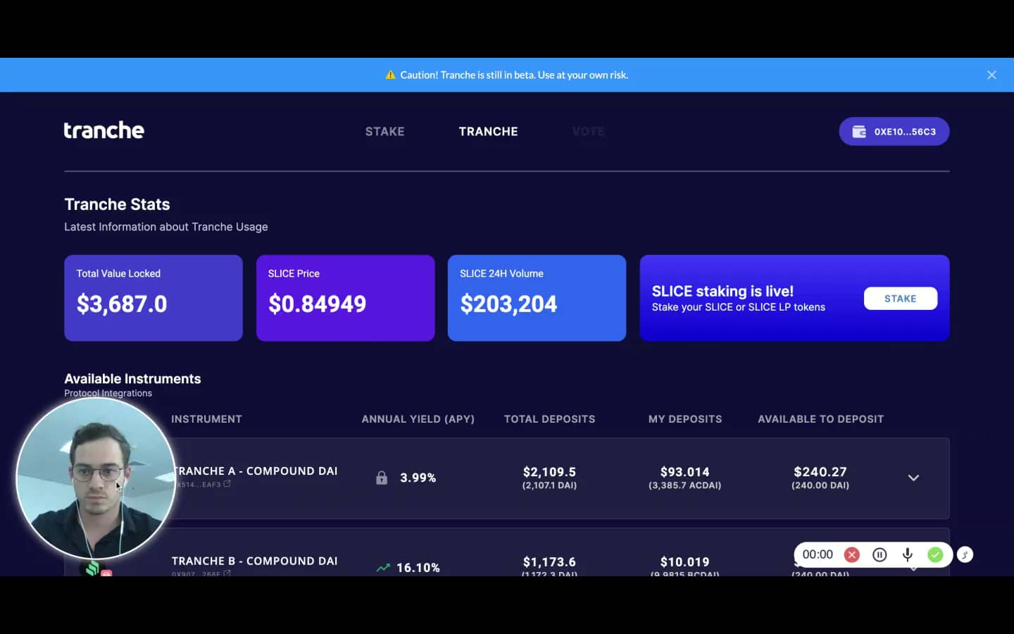 Tranche Finance Testnet on Vimeo