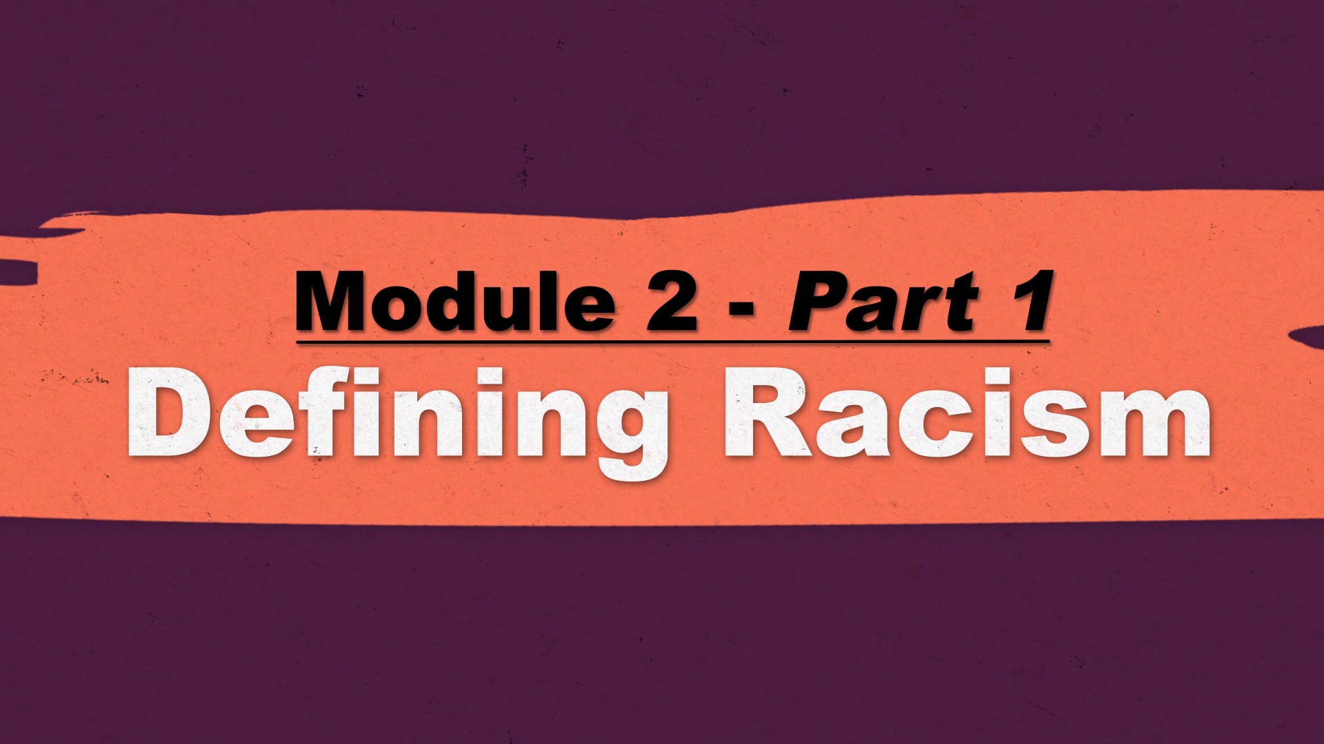 Module 2 - Part 1: Defining Racism on Vimeo