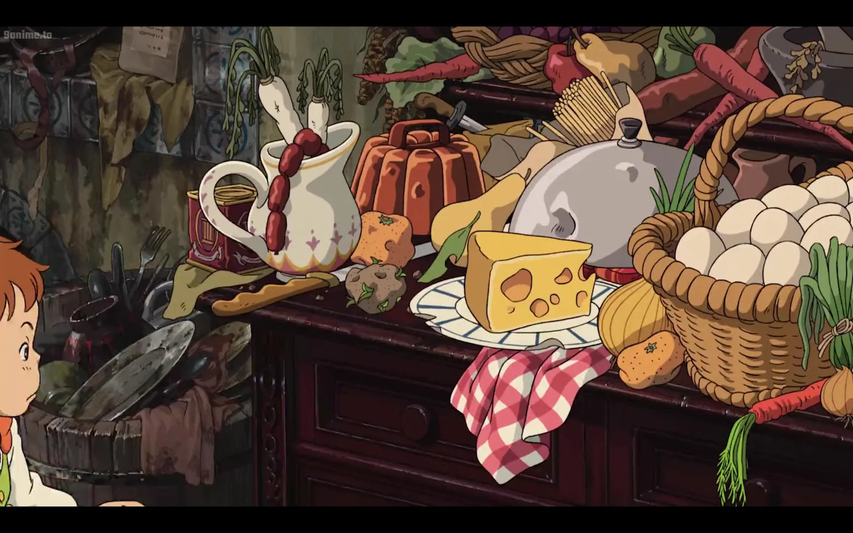Howl's Moving Castle breakfast scene