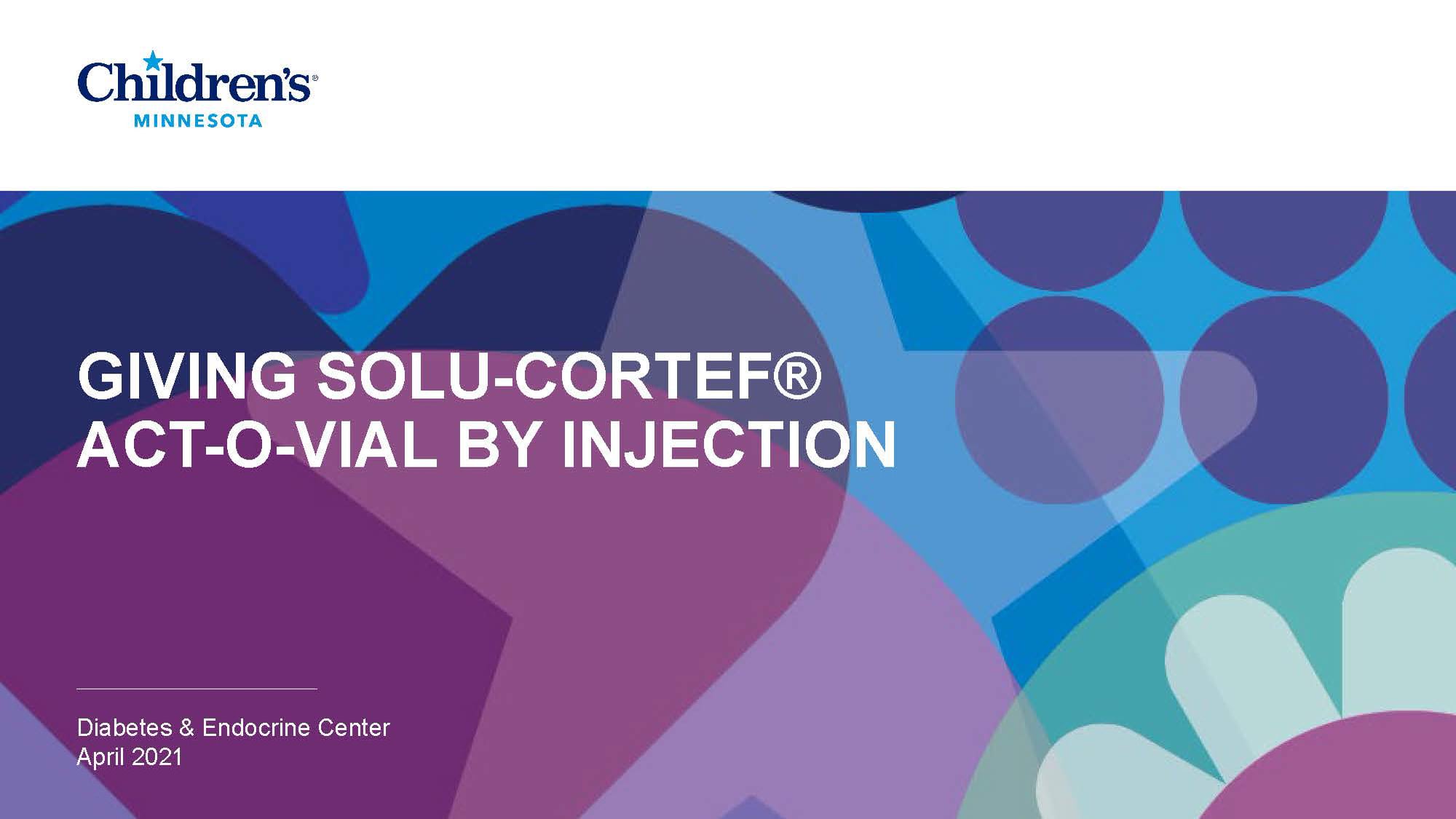 Adrenal Insufficiency Stress Dose by IM Injection (Solu-Cortef) on Vimeo