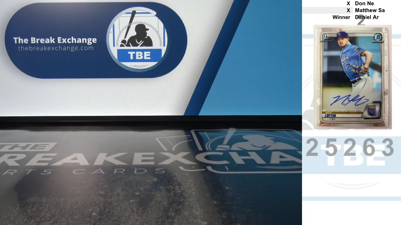 RAZZ - 2020 Bowman Chrome Draft Autographs Nick Loftin (Break ID: 25263 ...