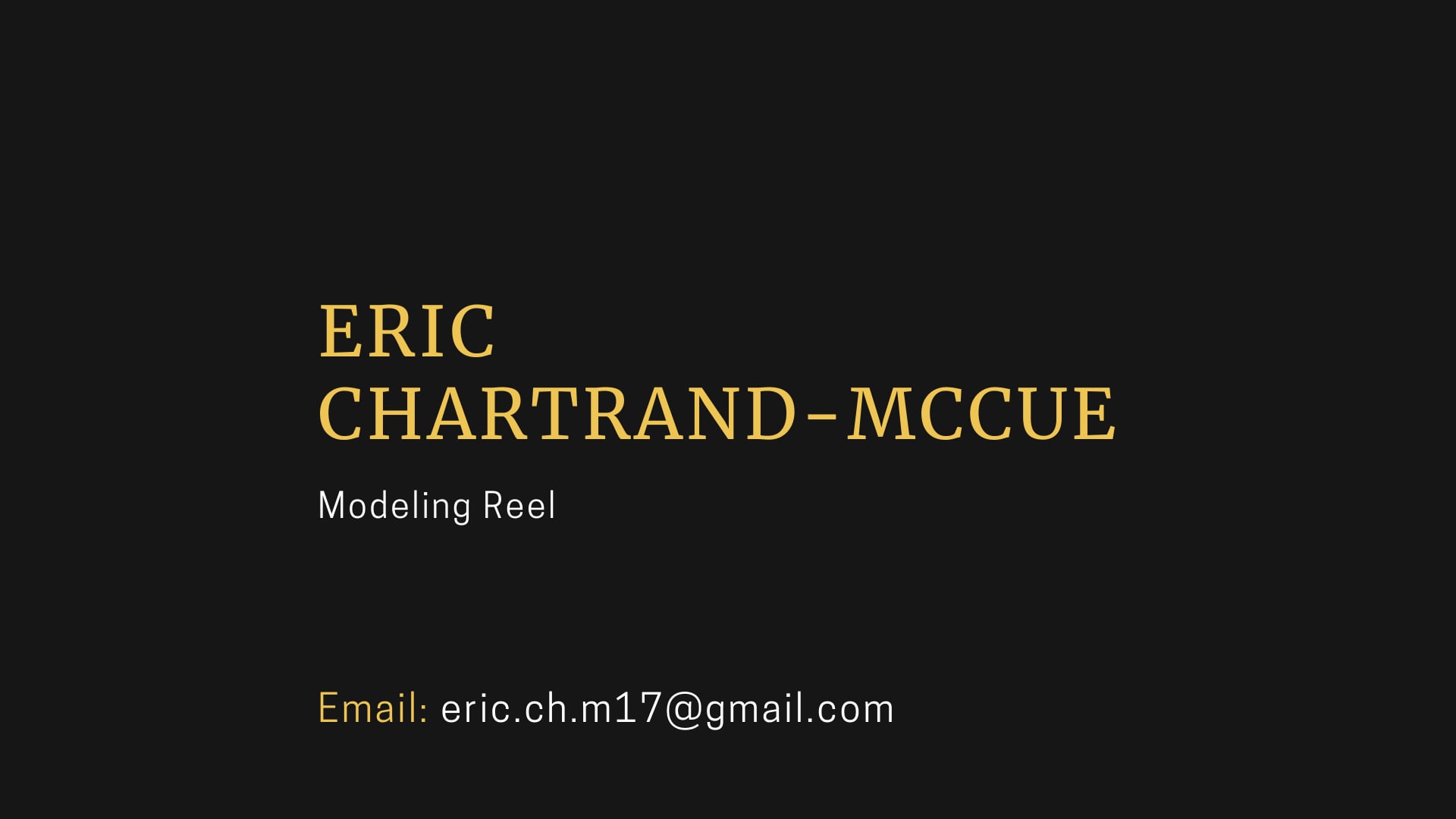 Eric Chartrand-Mccue - Modeling Demo Reel- April 2021 on Vimeo