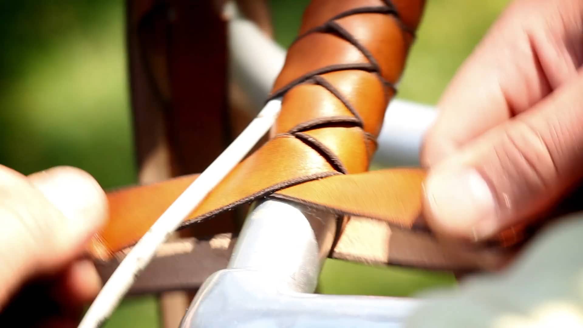 How to Install "Bullwhip" Braided Leather Bar Wraps on Bicycle ...