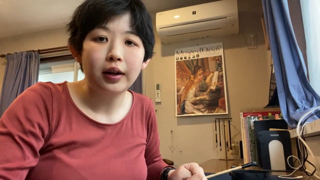 Yuriko U., A Japanese calligraphy teacher teaches its skill in fluent ...