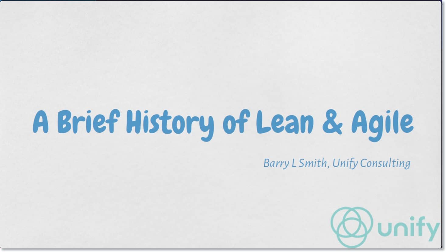 A Brief History of Lean & Agile (Barry L Smith) on Vimeo