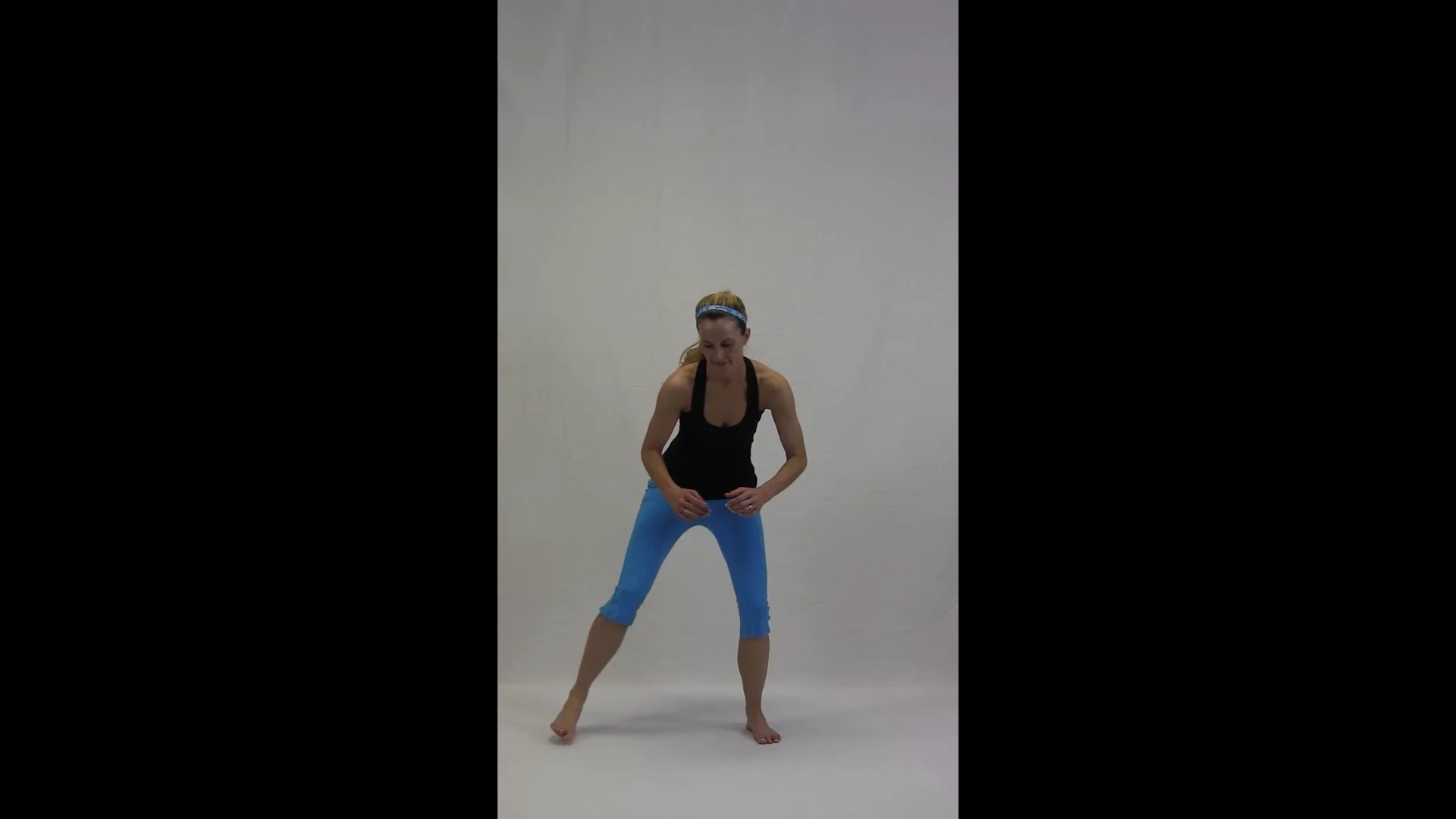 Cardio Side Shuffle Floor Tap Modified with Stepping on Vimeo