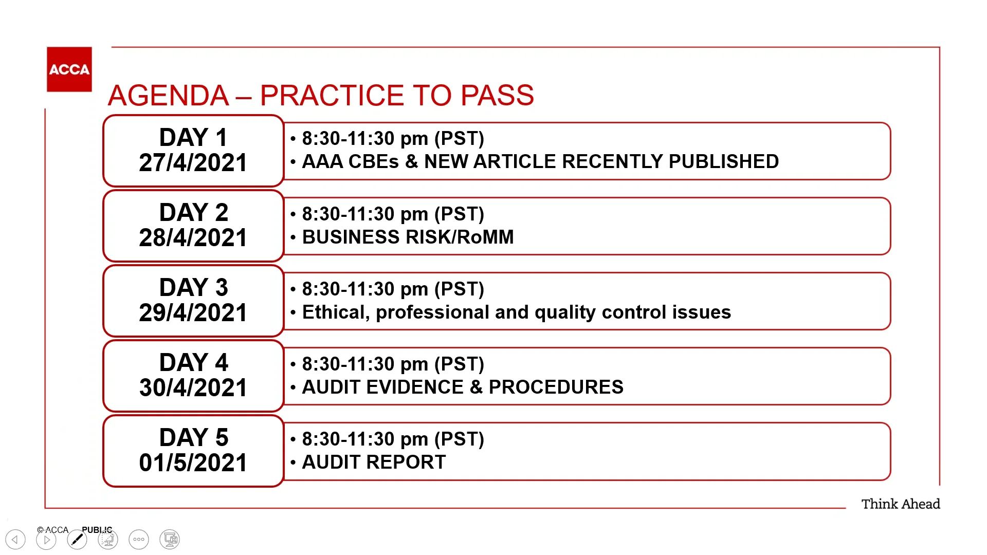 ACCA Exam Approach Webinars June 2021 Advanced Audit and Assurance (AAA ...