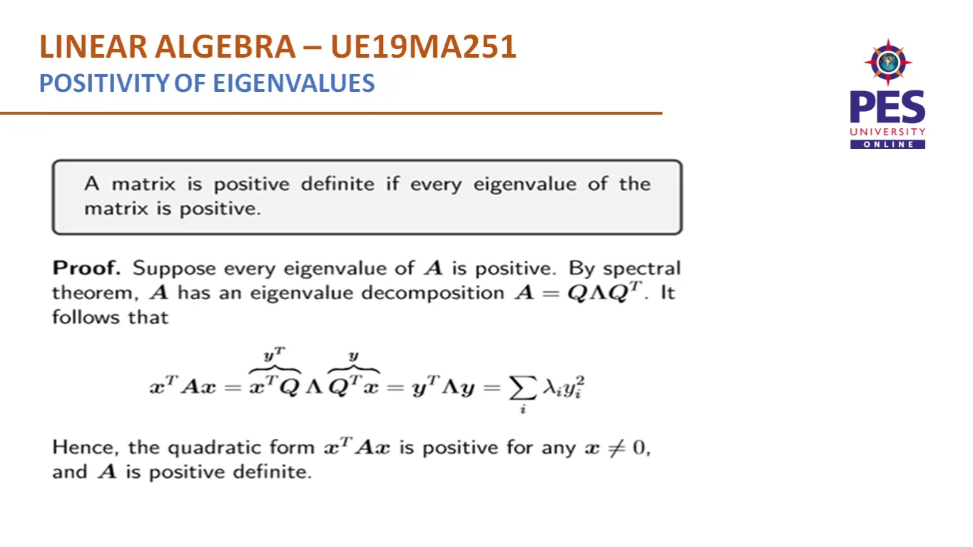 Tests for Positive Definiteness on Vimeo