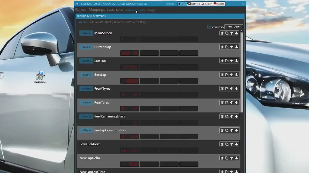 DIY ARDUINO RPM TACHO SIM HUB DASH.mp4